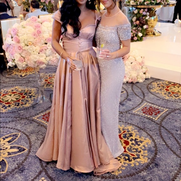 Teuta Matoshi | Dresses | Teuta Matoshi Rose Gold Gown | Poshmark